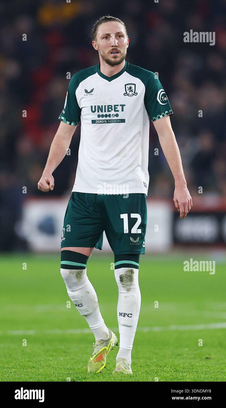 Sheffield, England, 9th February 2026. Luke Ayling of Middlesbrough ...