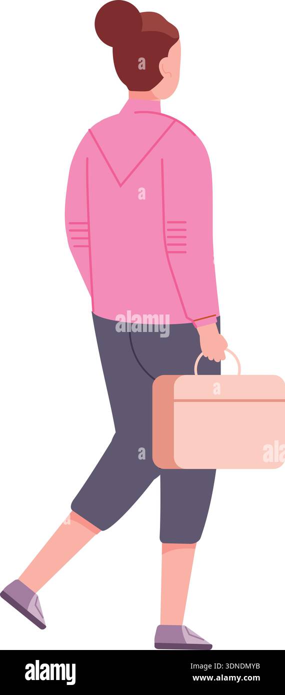 Woman walk street back Stock Vector Images - Alamy