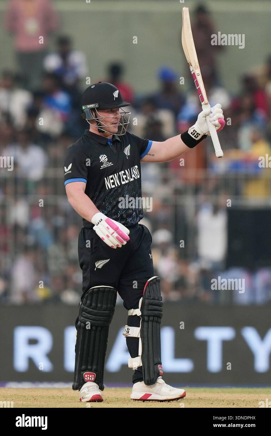 New Zealand's Tim Seifert celebrates his fifty runs during the T20 ...