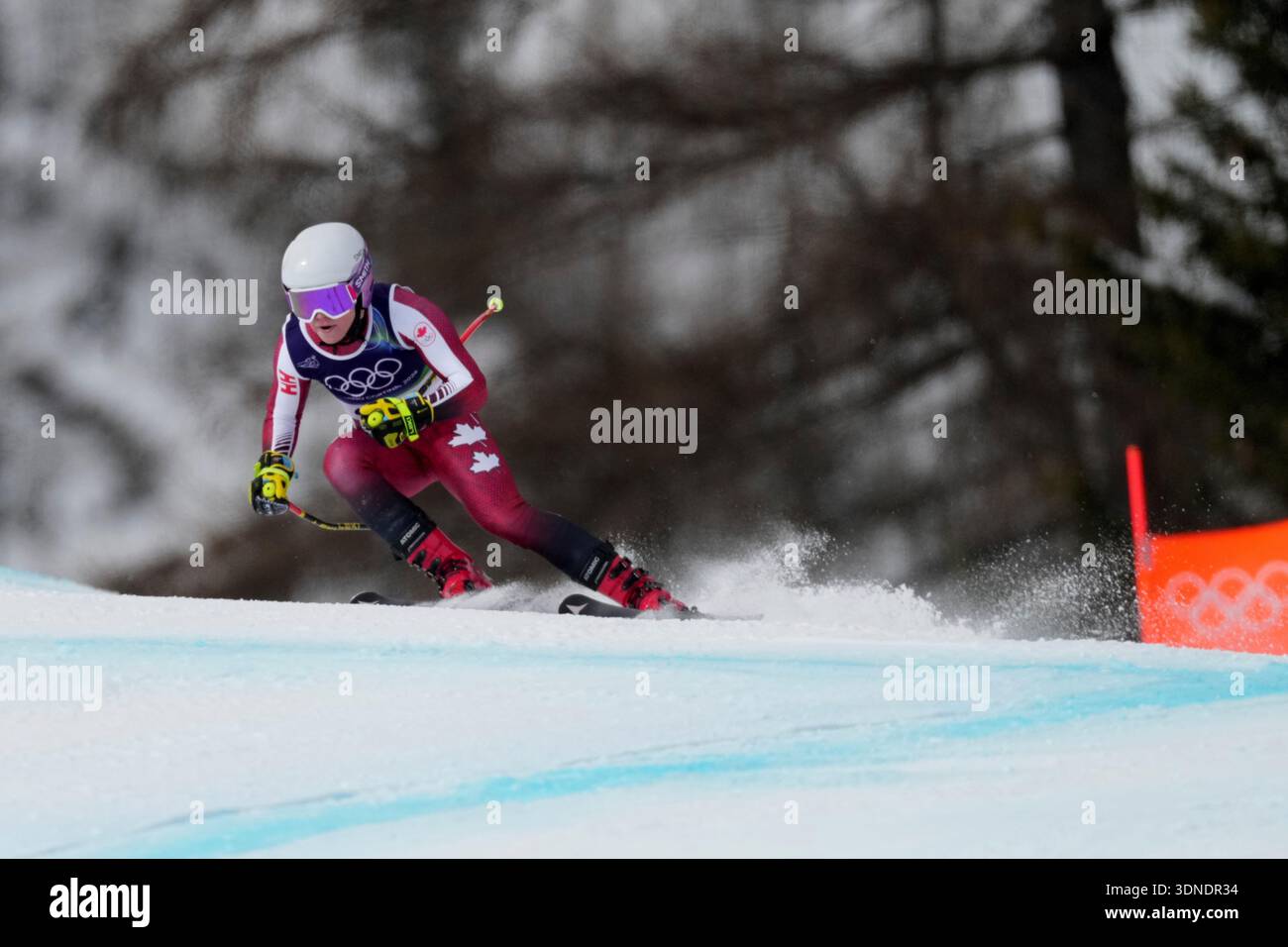 Canada's Cassidy Gray speeds down the course during an alpine ski ...