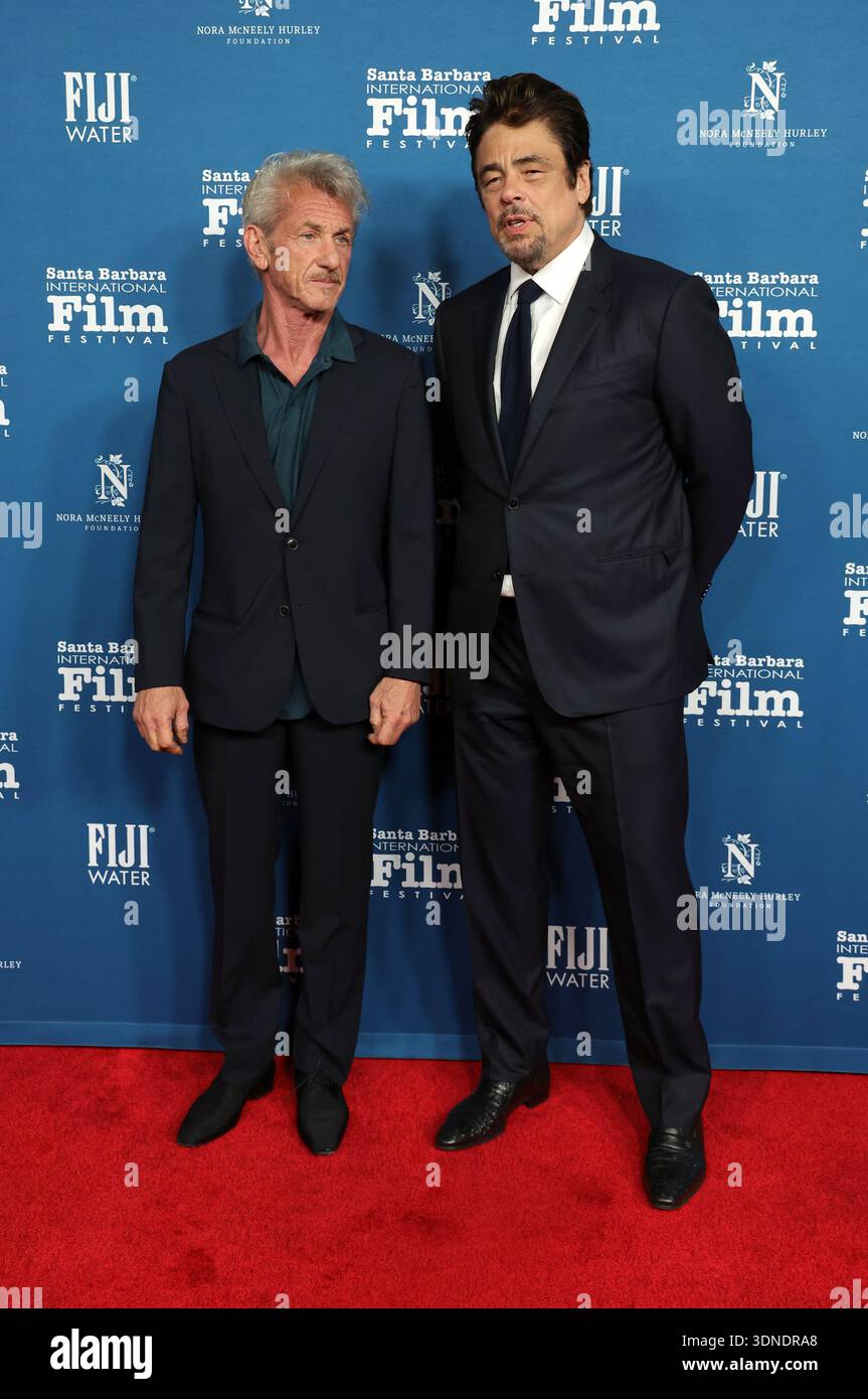 09 February, 2026 - Santa Barbara, California -Sean Penn, Benicio del ...
