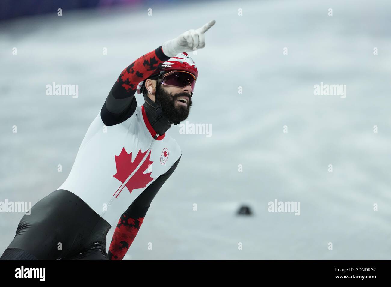 Milan, Italy. 10th Feb, 2026. Canada‚Äôs Steven Dubois celebrates ...
