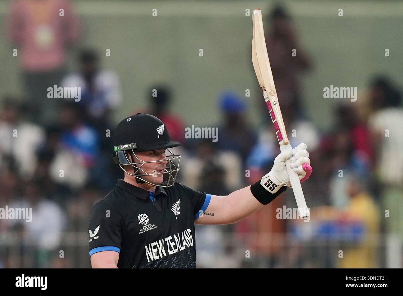 New Zealand's Tim Seifert celebrates his fifty runs during the T20 ...
