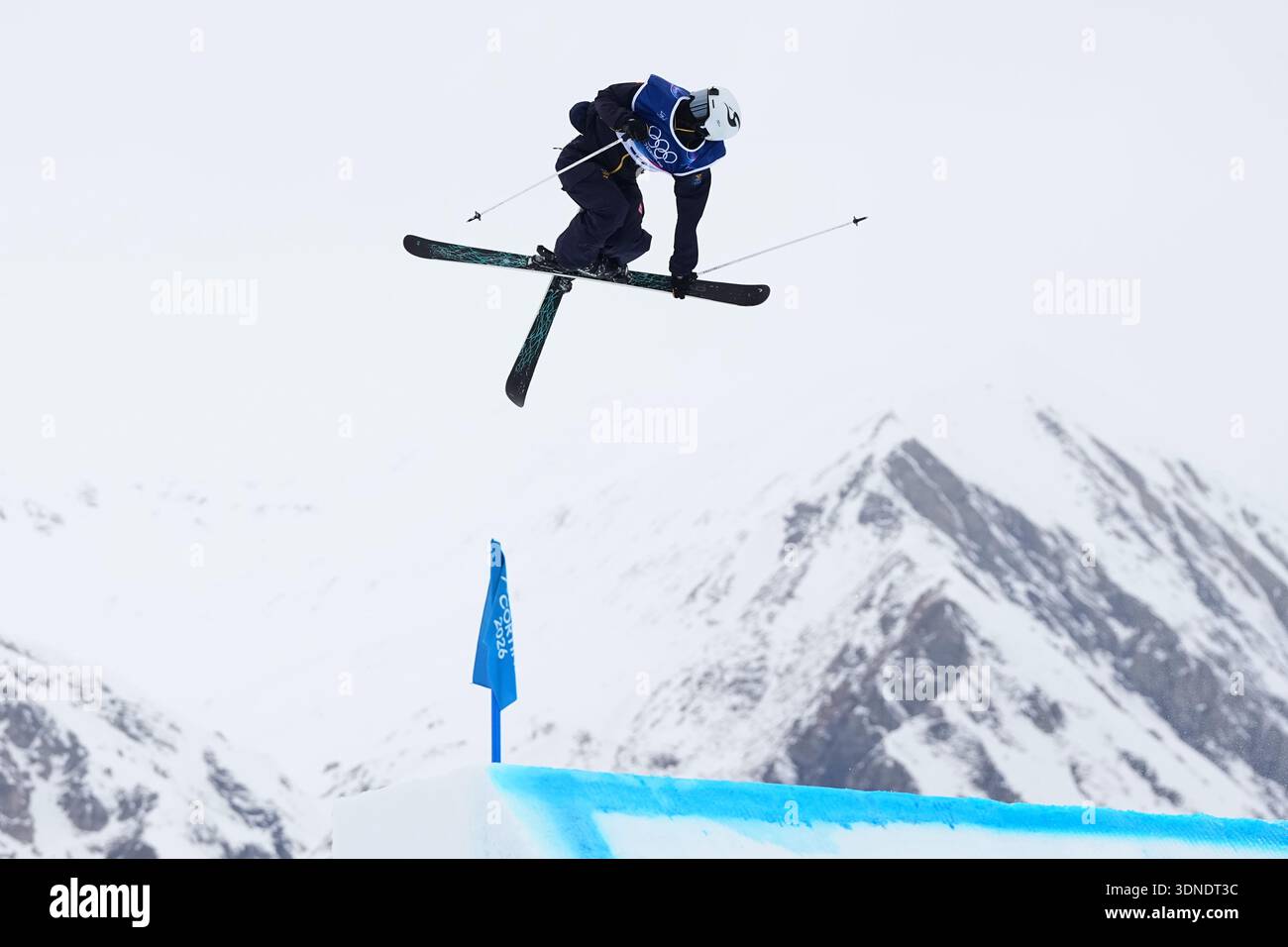 Sweden's Jesper Tjader competes during the men's freestyle skiing ...