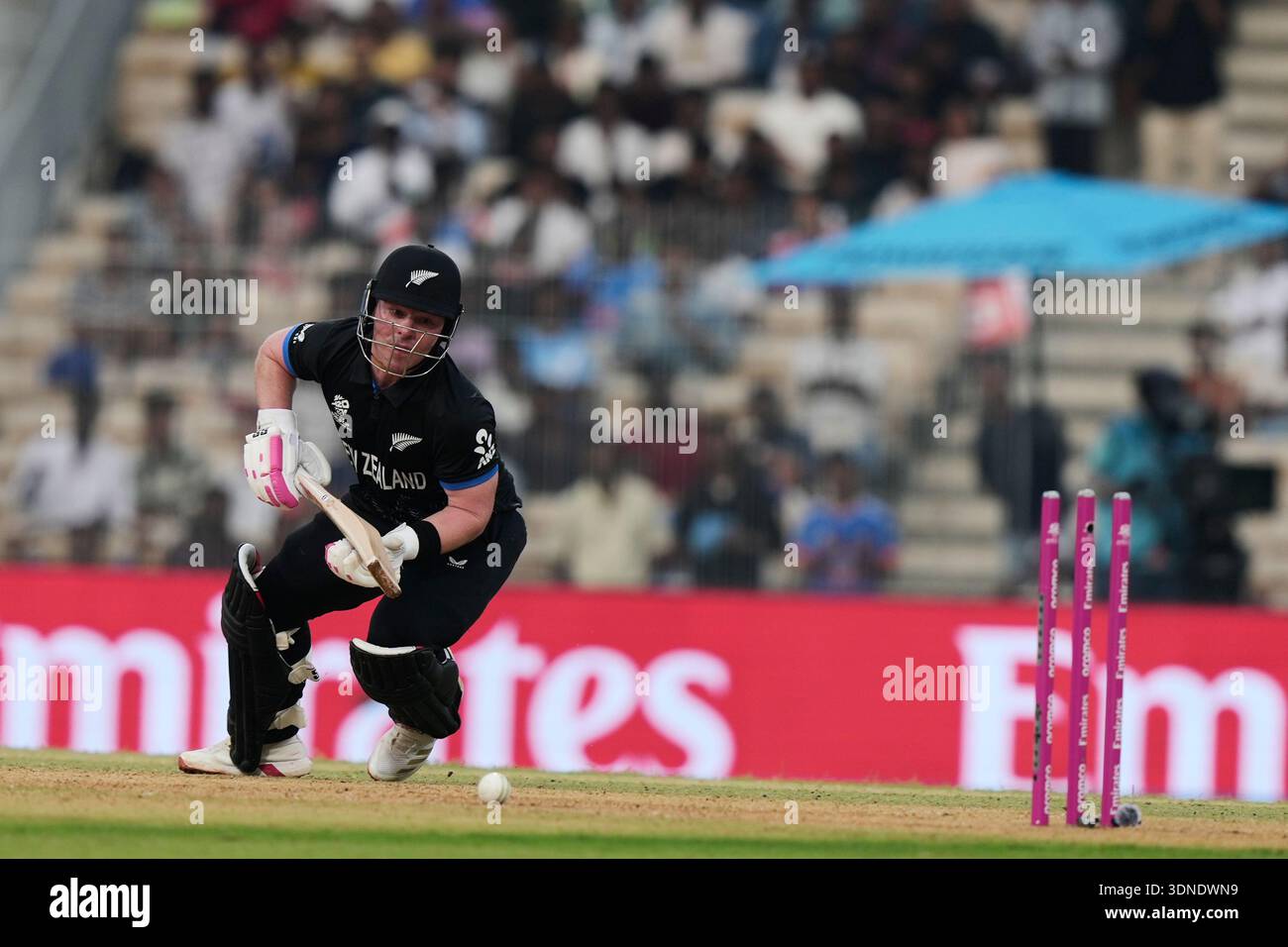 New Zealand's Tim Seifert makes it successfully into the crease during ...