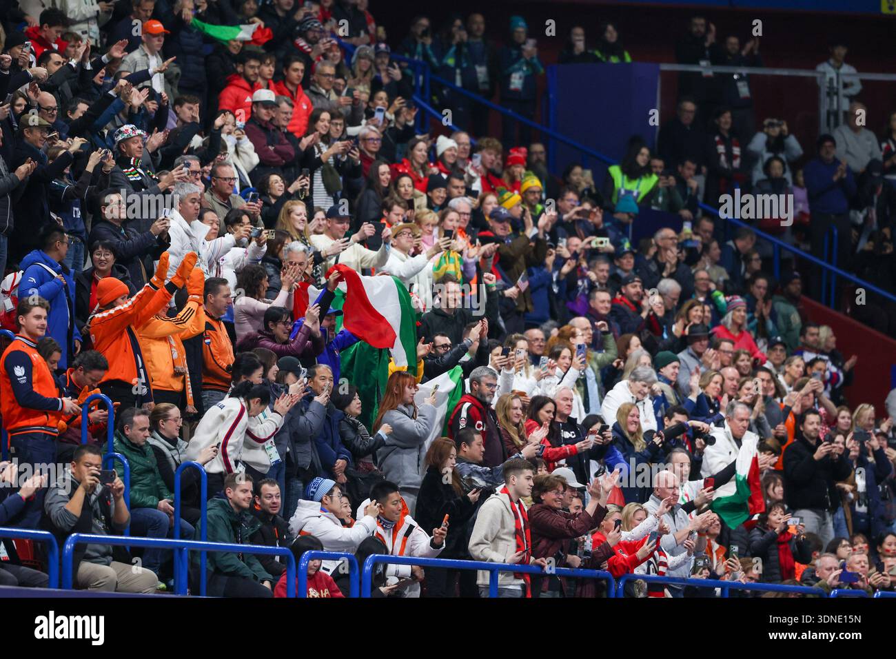 Italia fans during the Olympic Winter Milano-Cortina 2026 Shirt Track ...