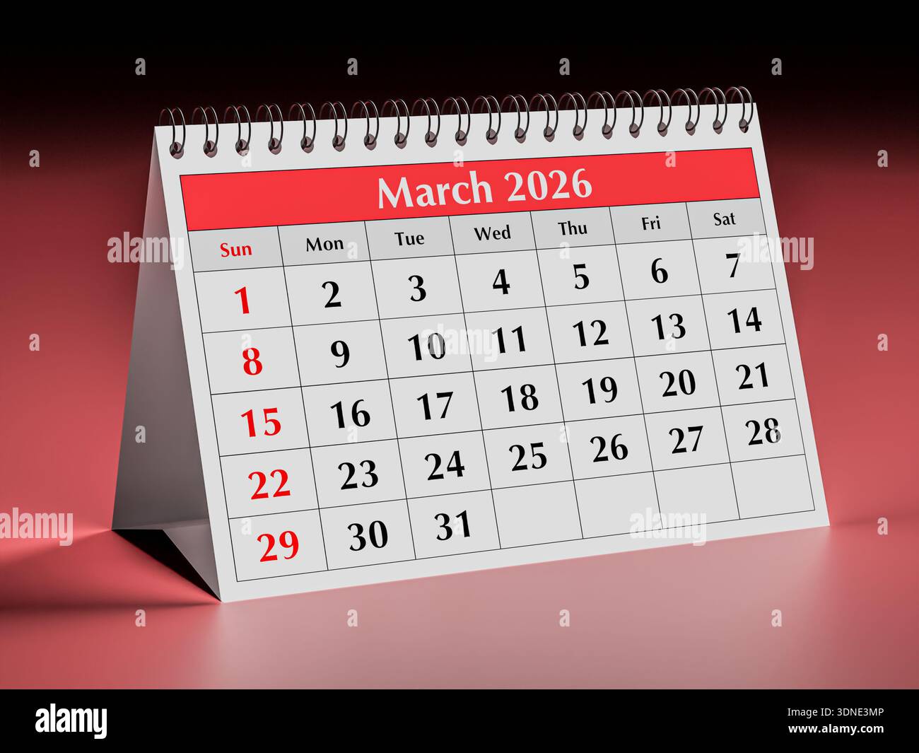 One page calendar 2026 hi-res stock photography and images - Alamy