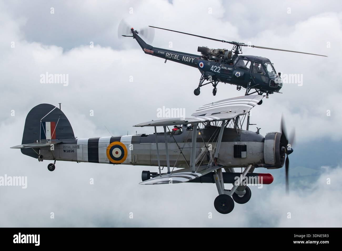 Close-up air-to-air image of a Fairey Swordfish Mk I flying in ...