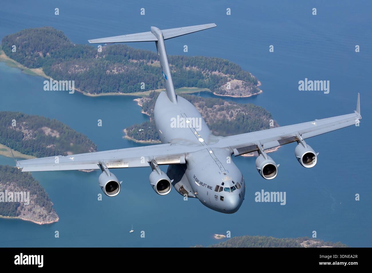 During the Turku Airshow 2023 in Finland, a Hungarian Air Force C-17A ...
