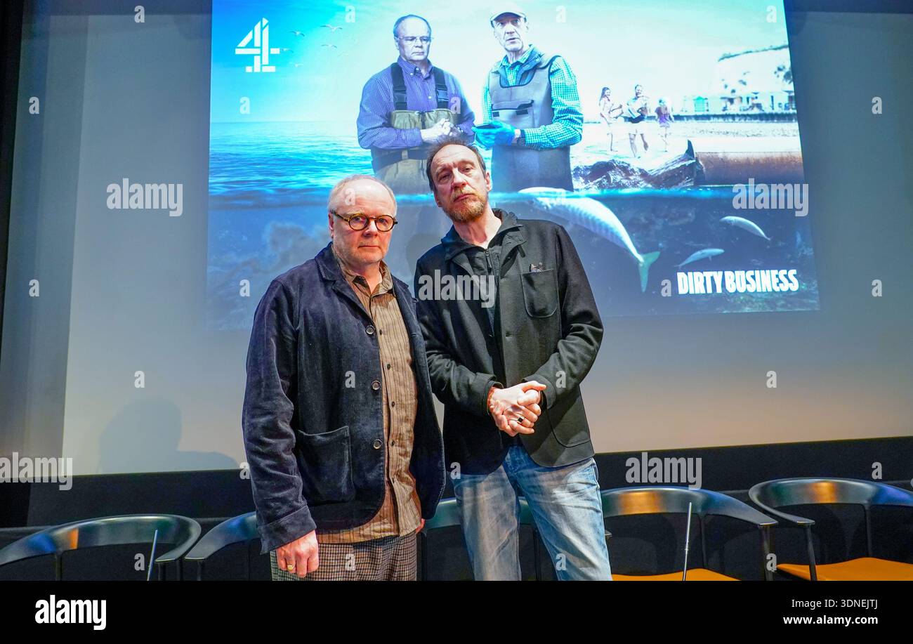 Jason Watkins and David Thewlis attend a photocall for Dirty Business ...