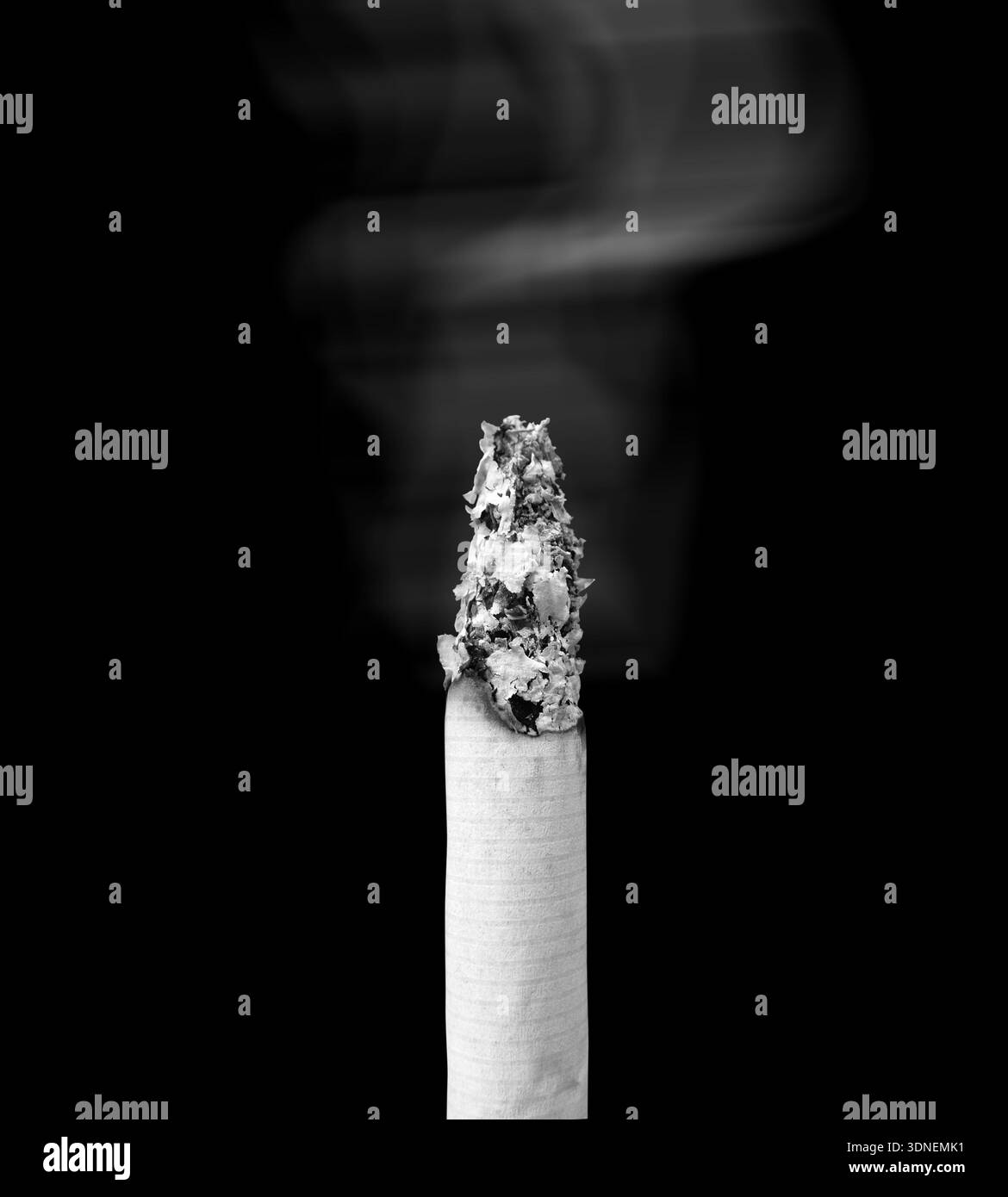 Cigarette tobacco habit smoker Black and White Stock Photos & Images ...