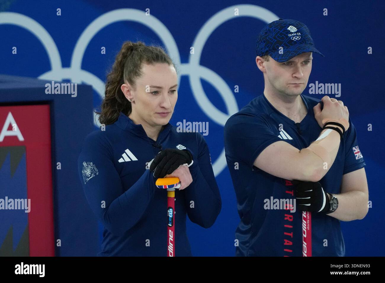 Britain's Jennifer Dodds and Bruce Mouat compete against Italy during ...