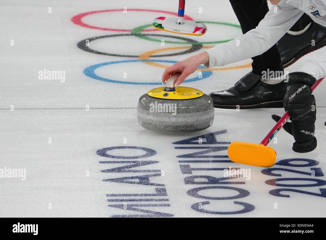 Italy's Stefania Constantini competes against Britain during the bronze ...