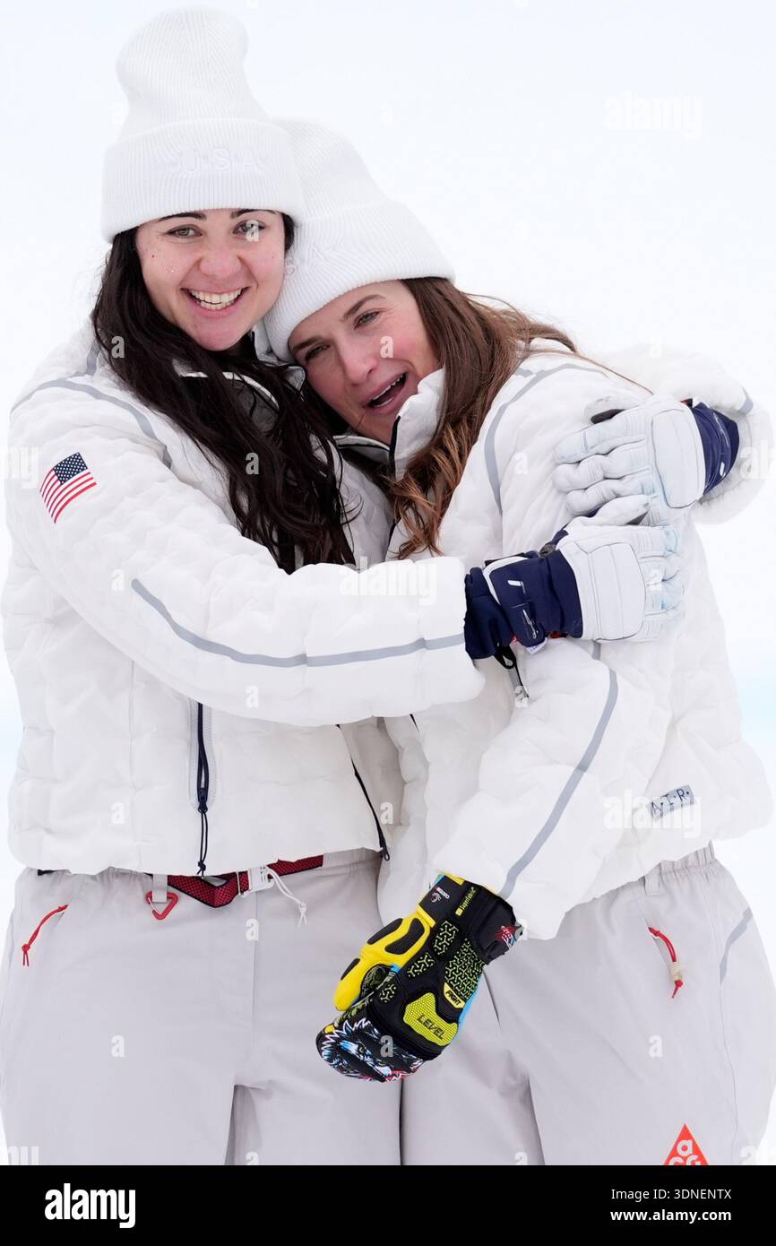 United States' Jacqueline Wiles, left, and Paula Moltzen pose after ...