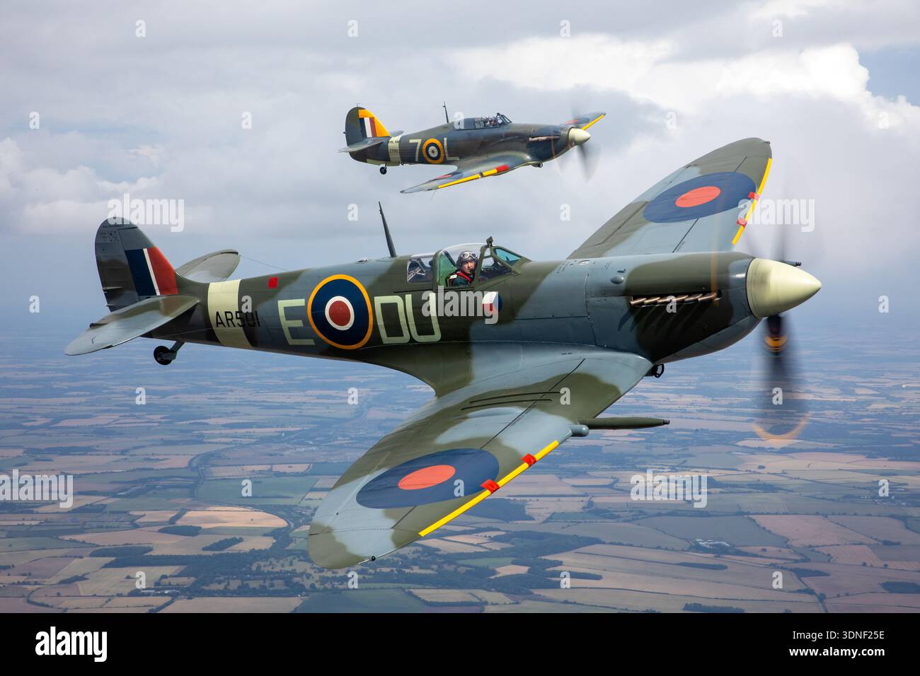 The Supermarine Spitfire LF5C, G-AWII, and Hawker Sea Hurricane Mk1B, G ...
