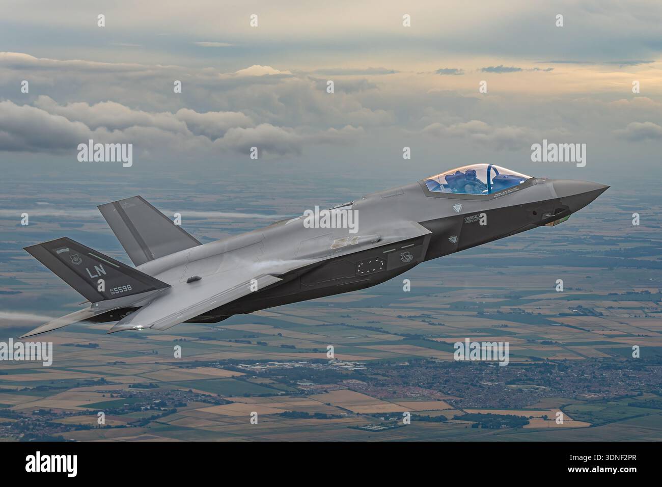 A U.S. Air Force F-35A Lightning II is photographed air-to-air during ...