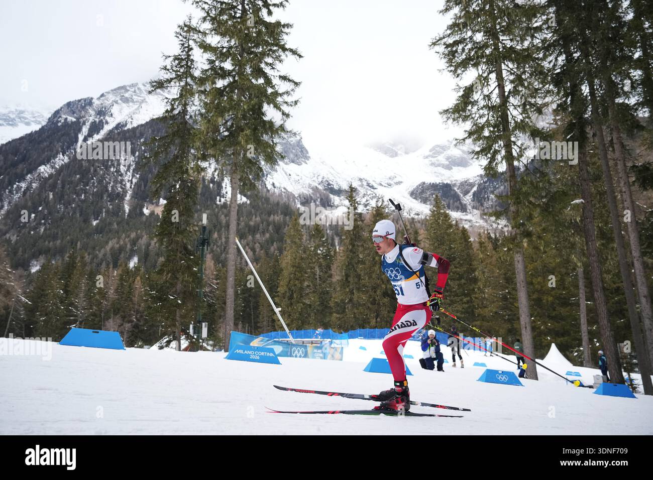 Adam Runnalls, of Canada, competes in the men's 20-kilometer individual ...