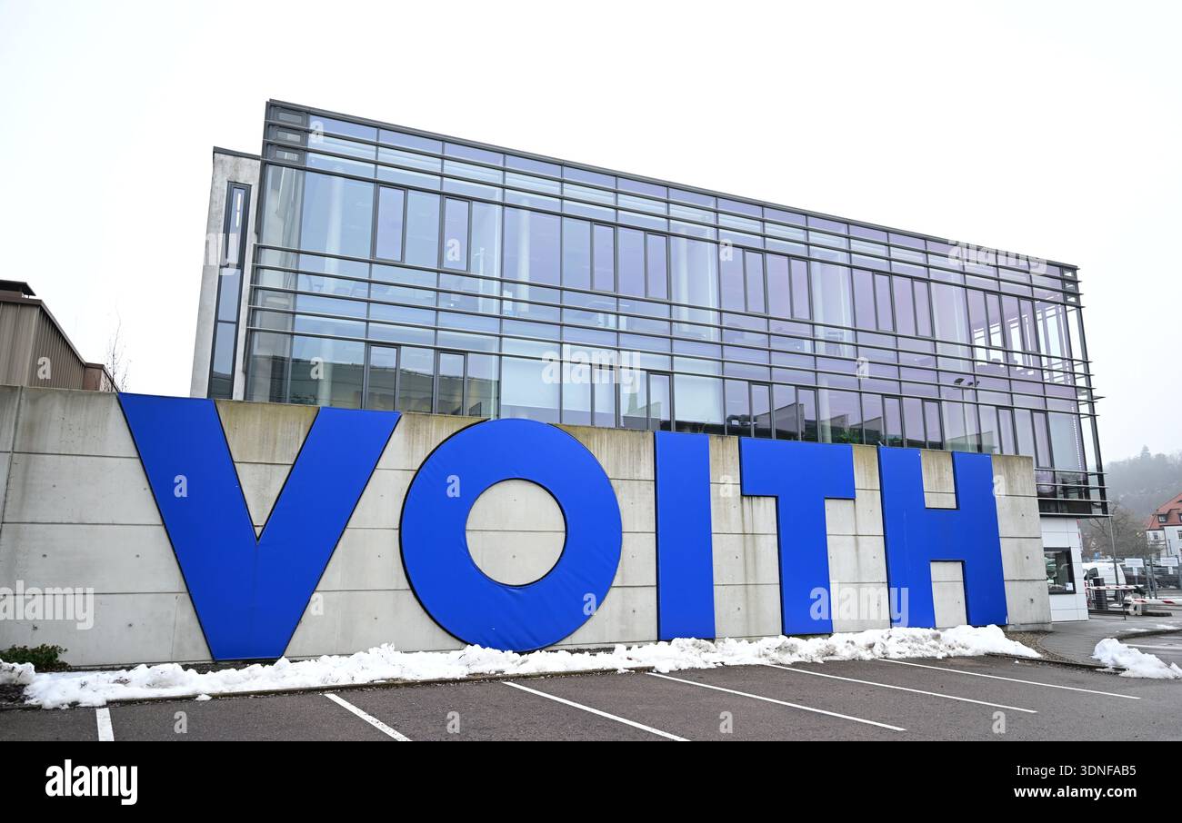 05 February 2026, Baden-Württemberg, Heidenheim: The logo of the Voith ...