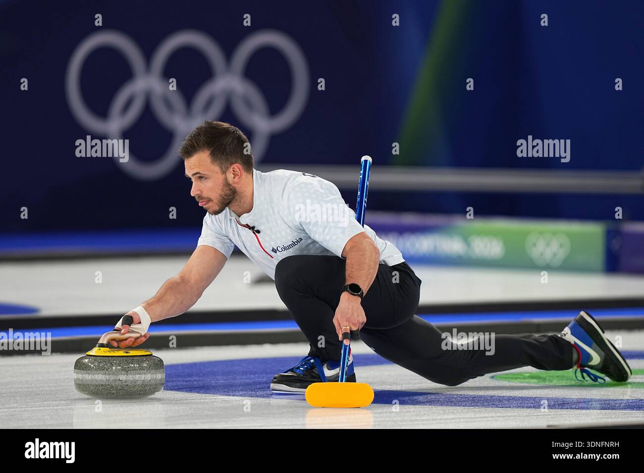 United States' Korey Dropkin competes against Sweden during the gold ...