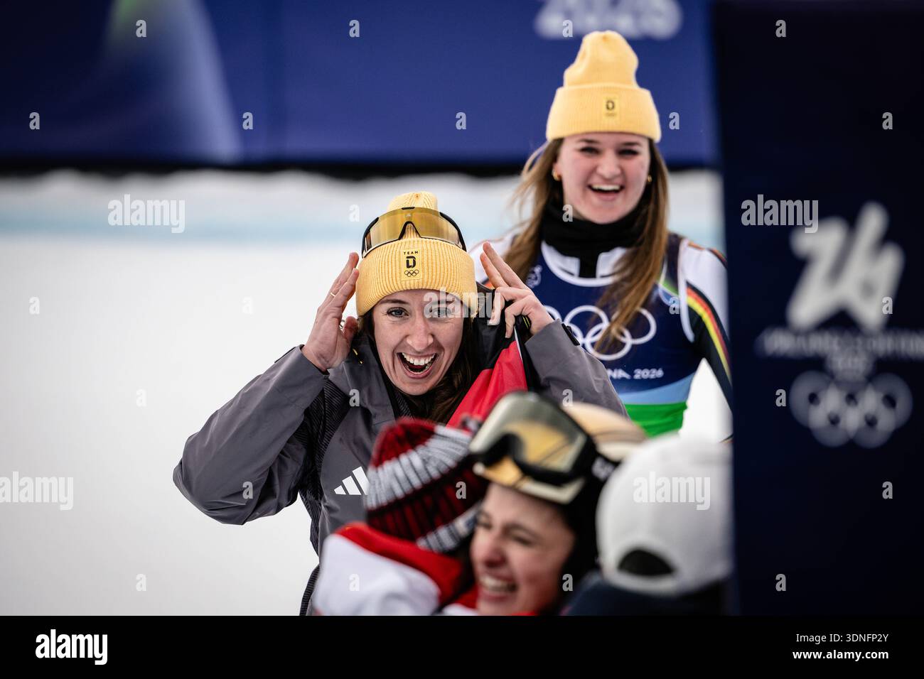 The silver medal winners Kira Weidle-Winkelmann of Germany and Emma ...