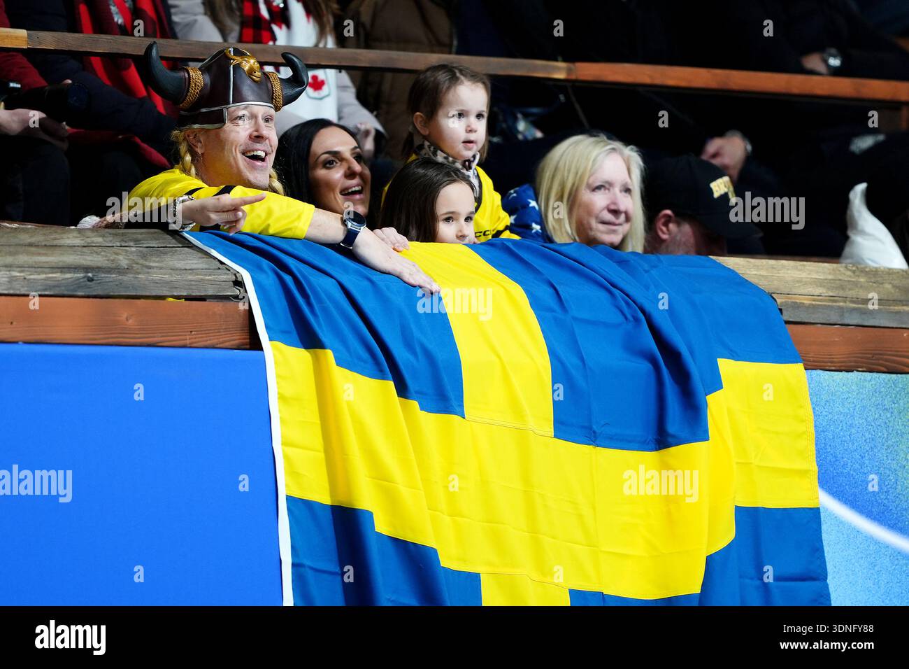 Sweden fans during the Curling Mixed Doubles Gold Medal Game at the ...