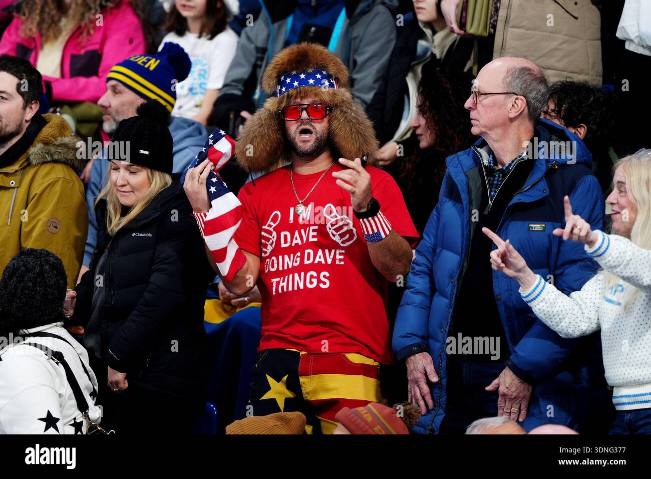 USA Fans during the Curling Mixed Doubles Gold Medal Game at the ...
