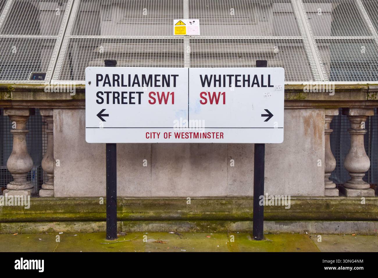 London, UK, 10th February 2026. Parliament Street and Whitehall signs ...