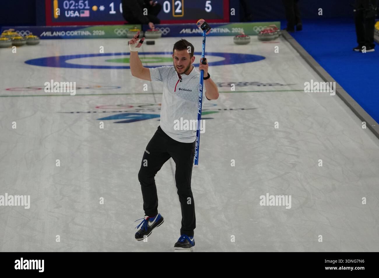 United States' Korey Dropkin celebrates a winning point as he competes ...