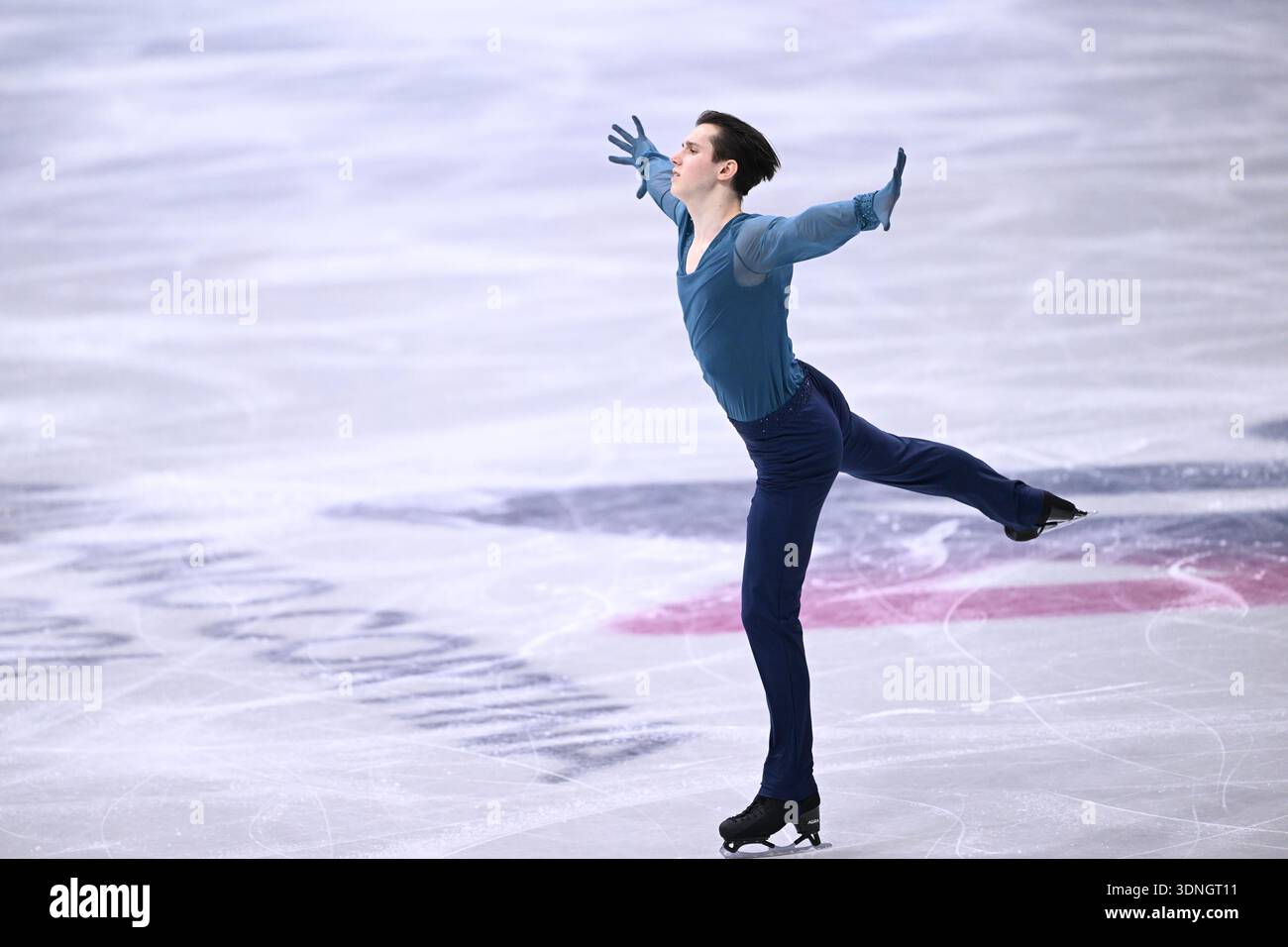Kyrylo MARSAK of Ukraine performs during the short program of the men's ...