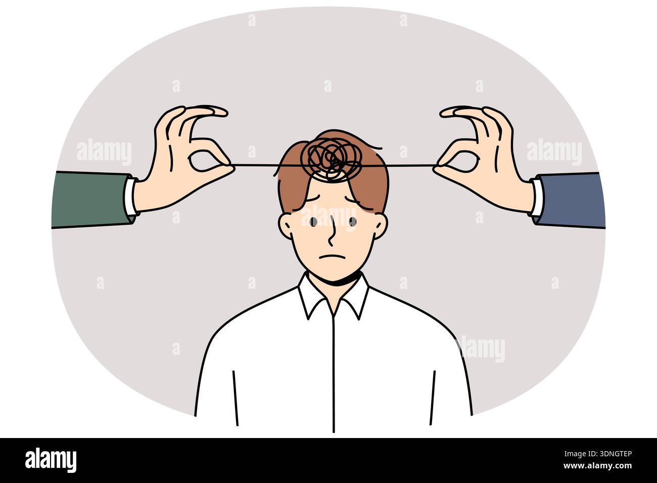 Tangled brain mental health Stock Vector Images - Alamy