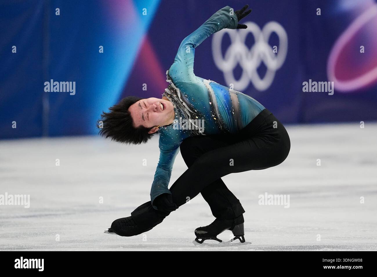 Jin Boyang of China competes during the men's figure skating short ...