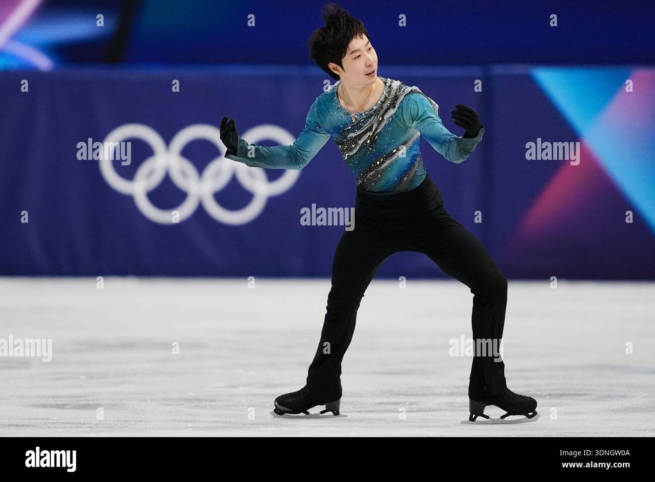 Jin Boyang of China competes during the men's figure skating short ...