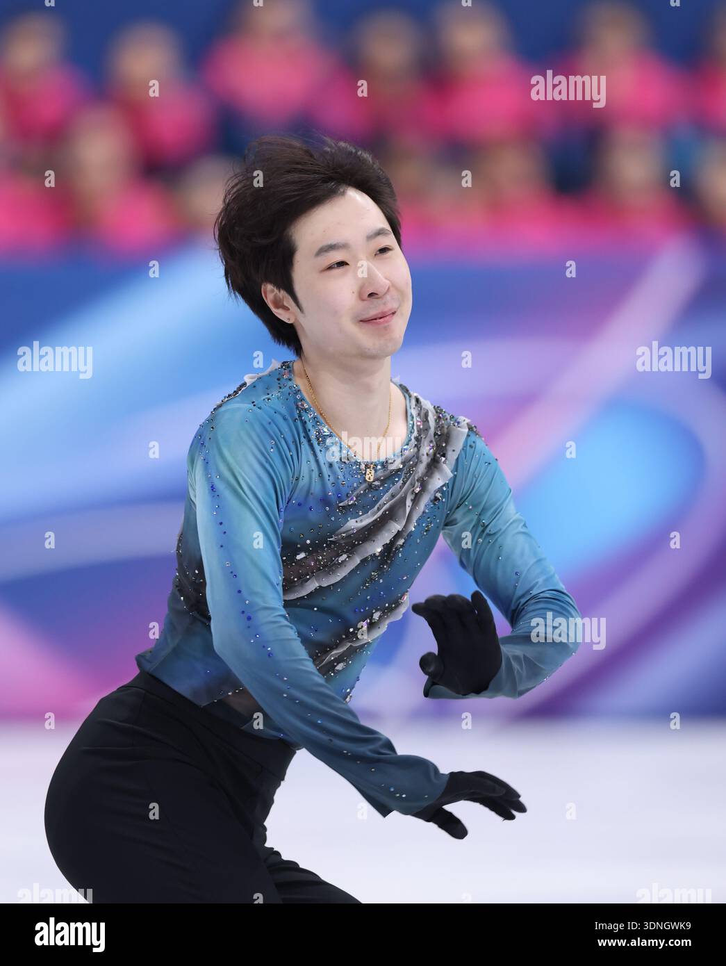 JIN Boyang of China performs in the short program during the men's ...