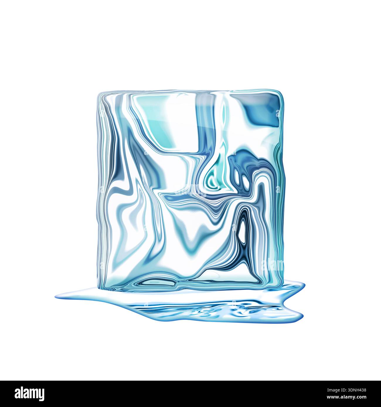 melting ice cube illustration Stock Photo - Alamy