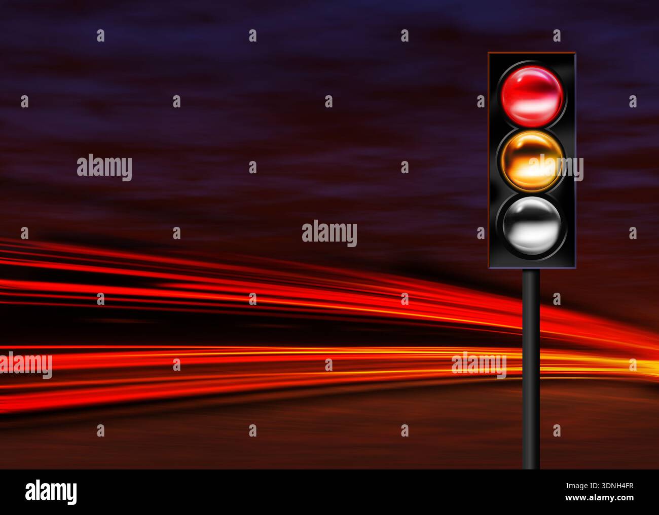 red amber Traffic light illustration Stock Photo - Alamy