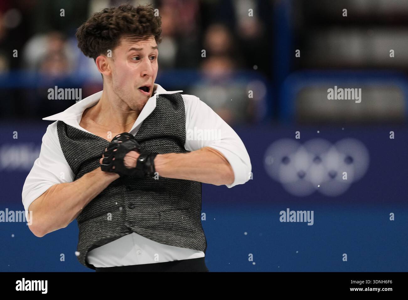 Lukas Britschgi of Switzerland competes during the men's figure skating ...