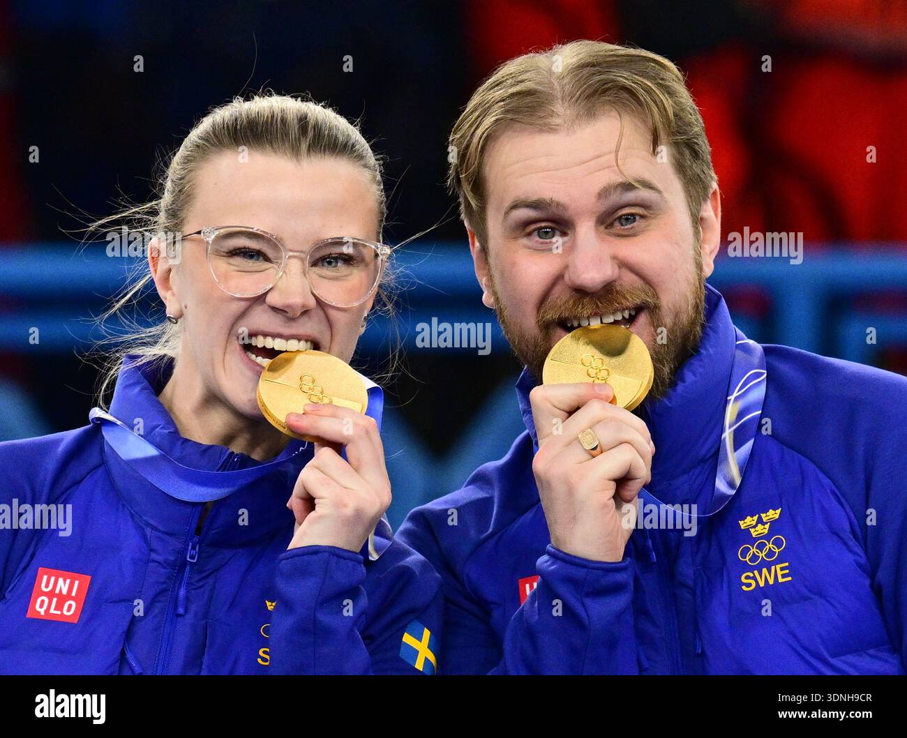 CORTINA, ITALY 20260210Sweden's Isabella Wranå and Rasmus Wranå with ...