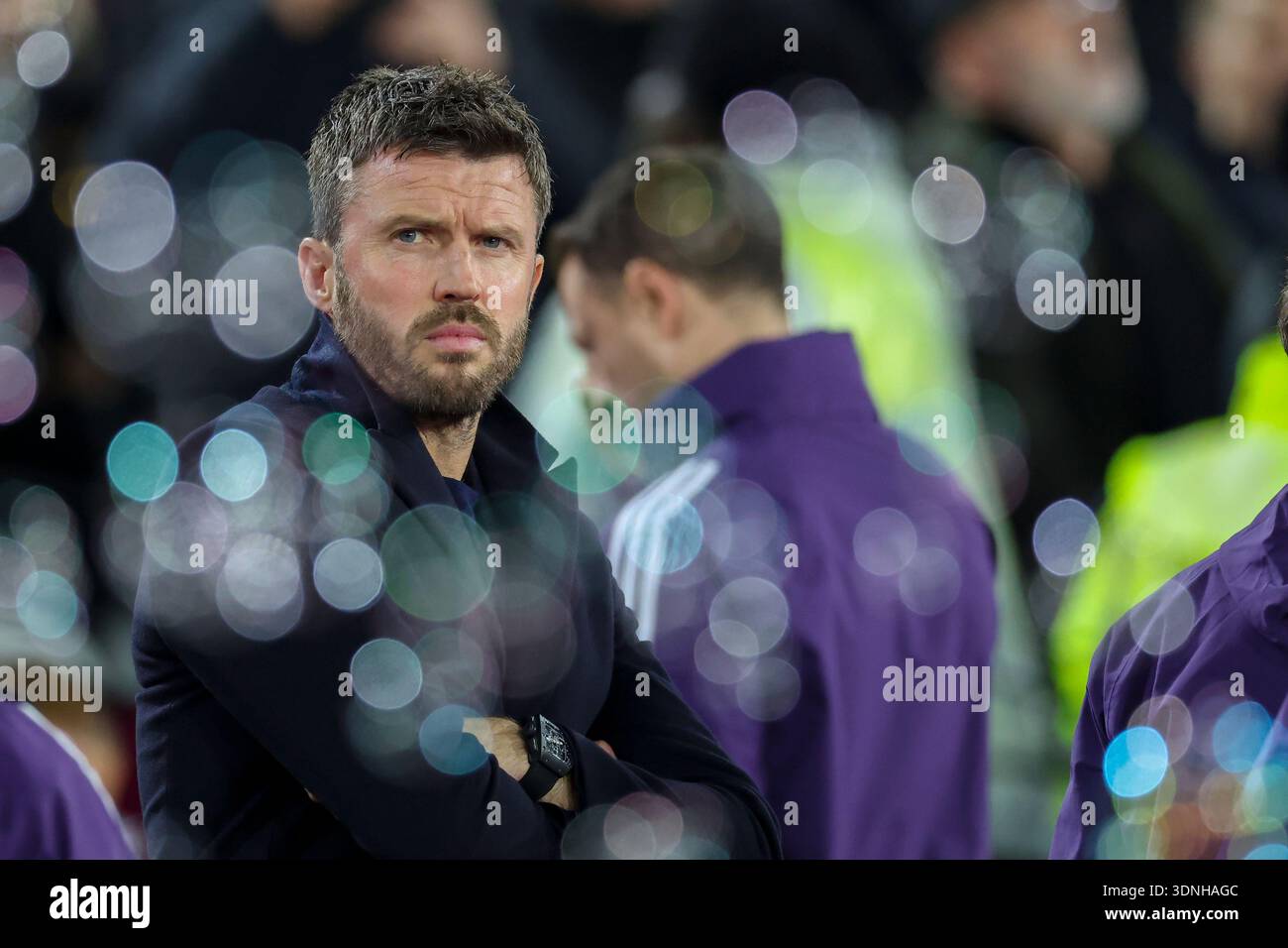 Manchester United head coach Michael Carrick during the West Ham United ...