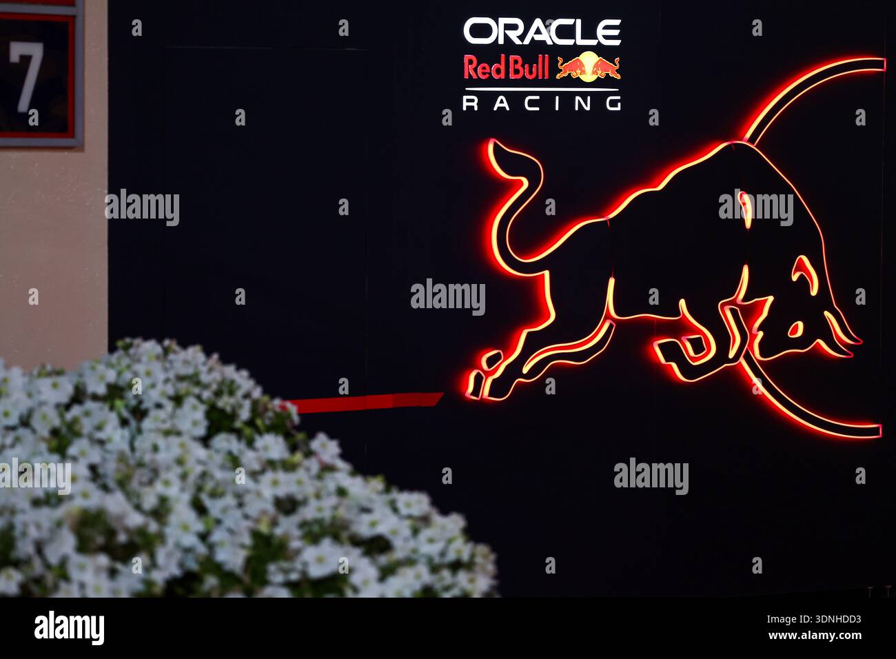 Red Bull logo on the eve of Formula 1 Testing 2026 in Bahrain ...