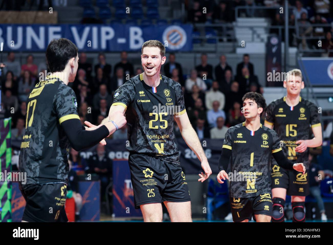 Quentin JOUFFROY of Montpellier celebrates during the CEV Champions ...