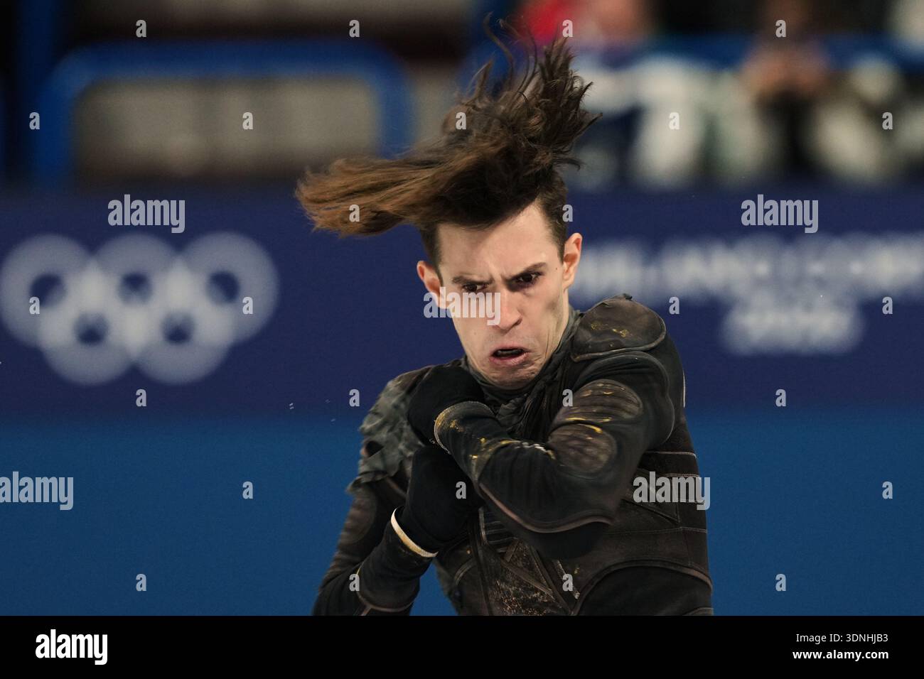 Mikhail Shaidorov of Kazakhstan competes during the men's figure ...