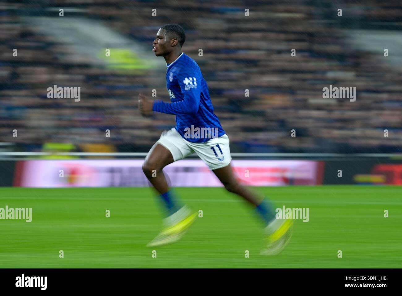 Everton's Thierno Barry during the Premier League match at the Hill ...