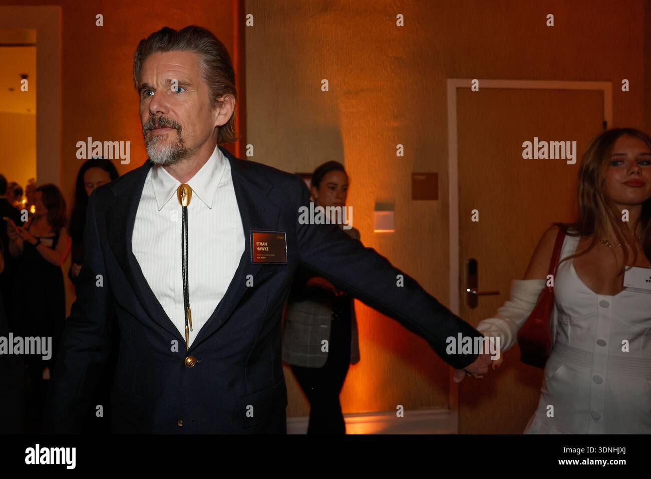 Ethan Hawke, left, and Indiana Hawke attend the 98th Academy Awards ...
