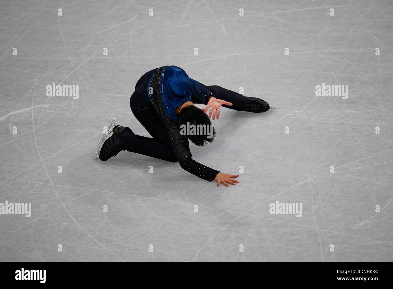 MILAN, ITALY. February 10: LI Yu-Hsiang (TPE) competes in men single ...