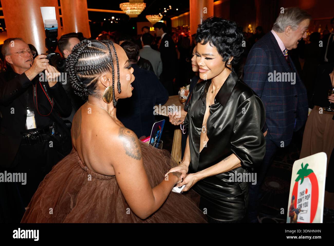 Hannah Beachler, left, and Teyana Taylor attend the 98th Academy Awards ...