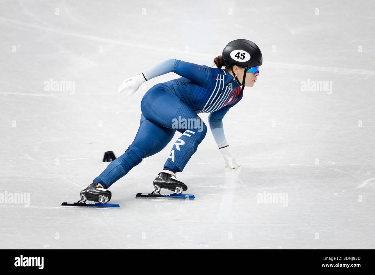 Aurelie Leveque #45 of Team France during Women 500m of the Short Track ...