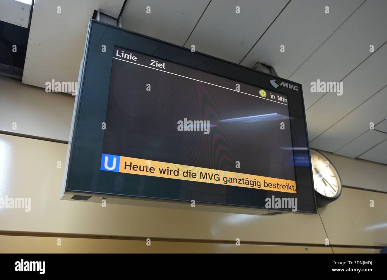 11 February 2026, Bavaria, Munich: There's a notice on the Stachus that ...