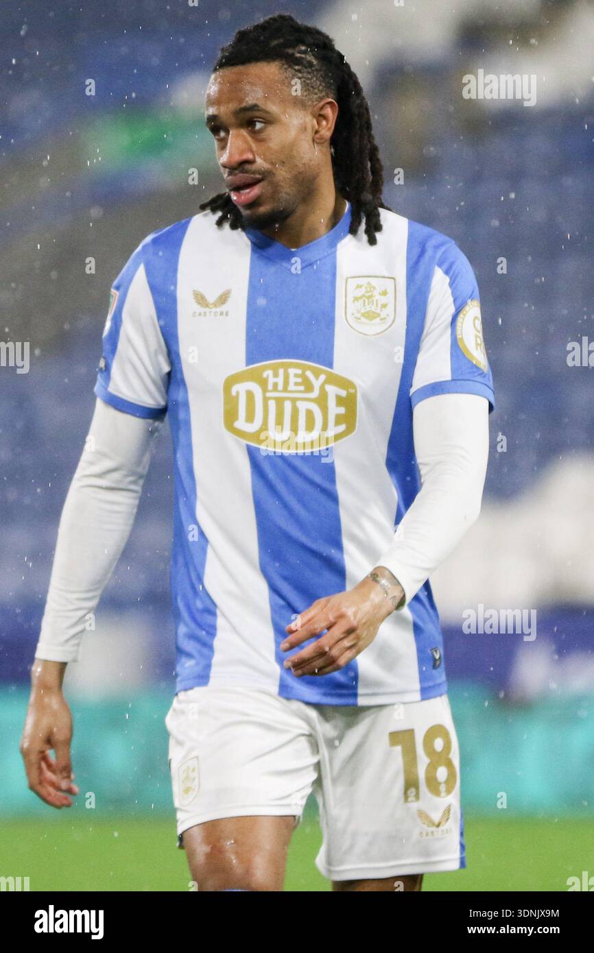 David Kasumu (18 Huddersfield Town) during the EFL Vertu Trophy Quarter ...