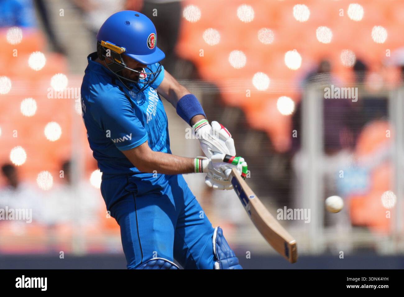 Afghanistan's Darwish Rasooli plays a shot during the T20 World Cup ...