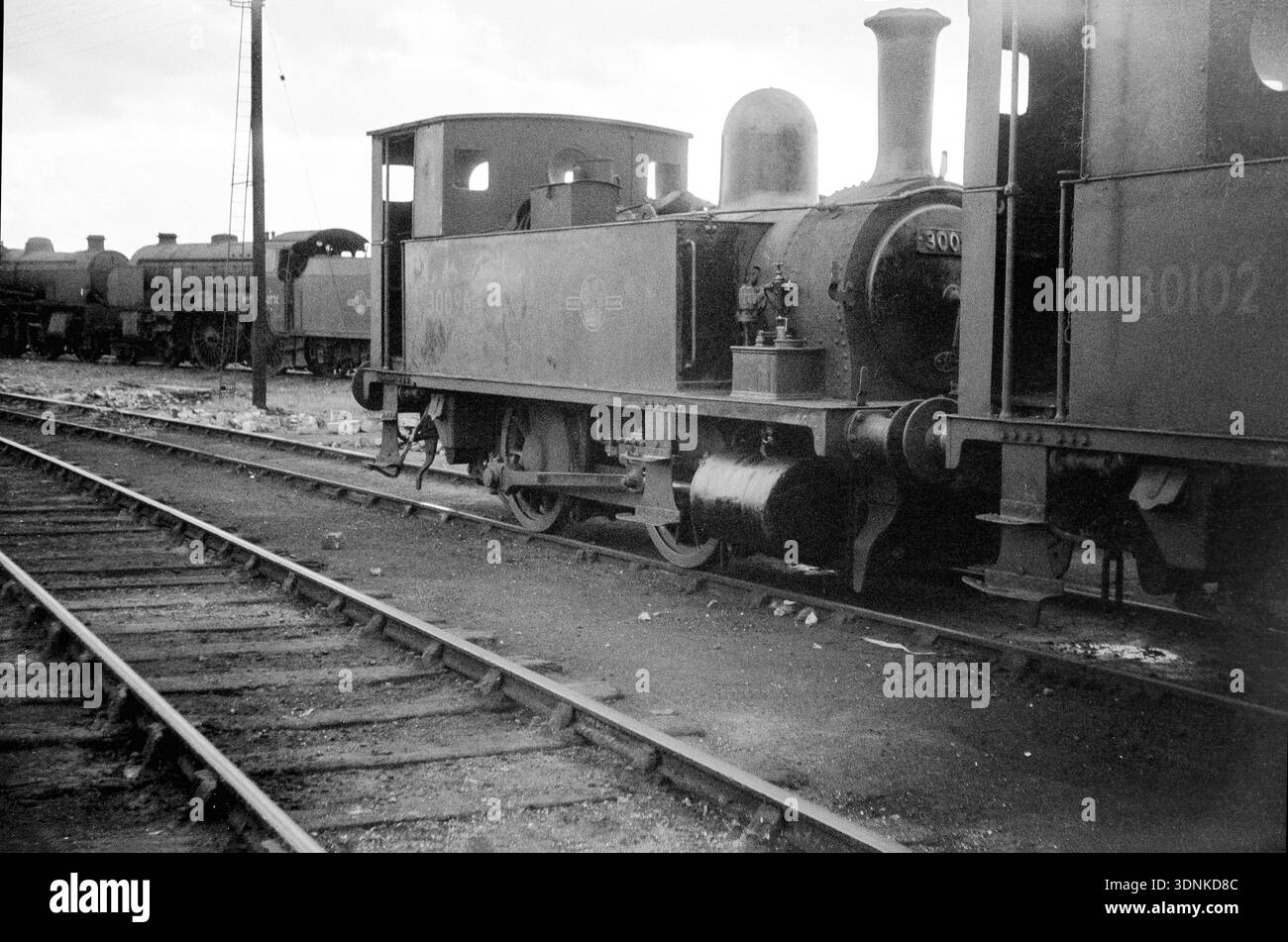 Rail steam shunting yard uk Black and White Stock Photos & Images - Alamy